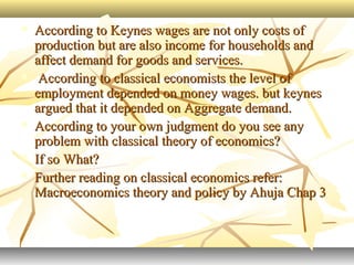 The classical theory of income and employment | PPT