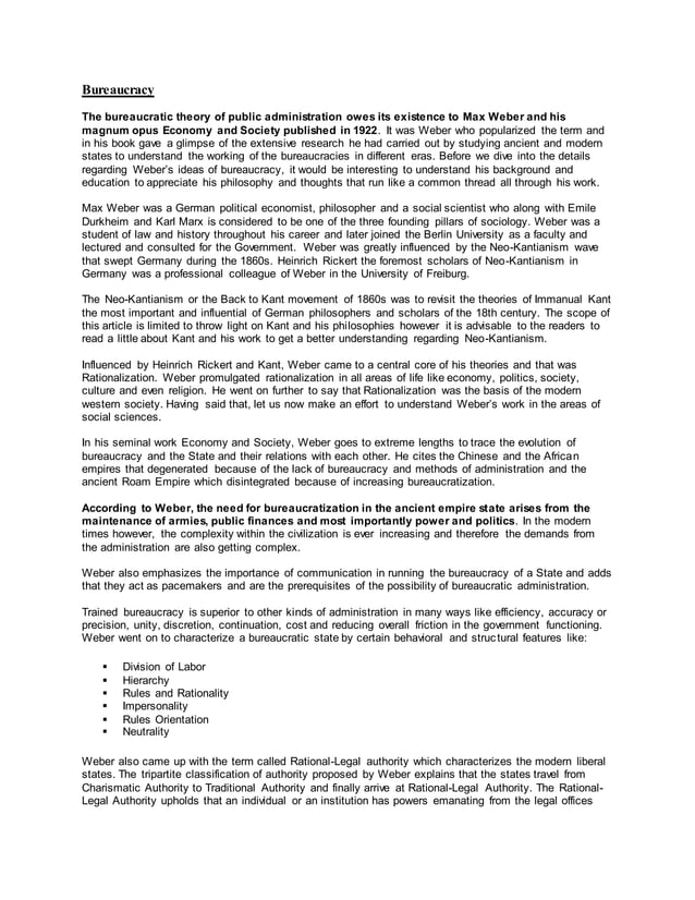 The classical theory projects public administration as a science | PDF