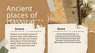 "The Legacy of the Classical World: Exploring Ancient Greece and Rome ...