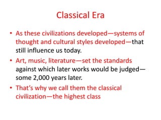 The classic civilizations | PPTX | Religion & Spirituality