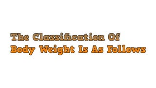 The Classification Of Obesity | PDF