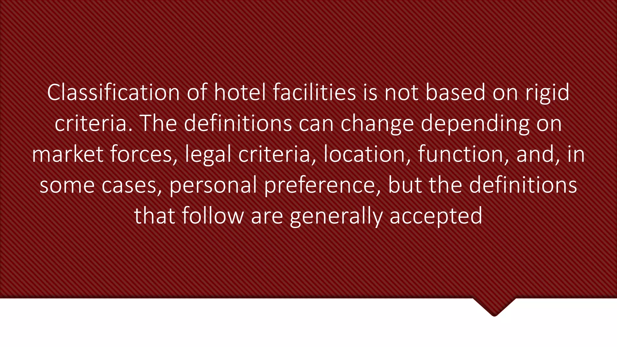 The classification of hotels | PPTX