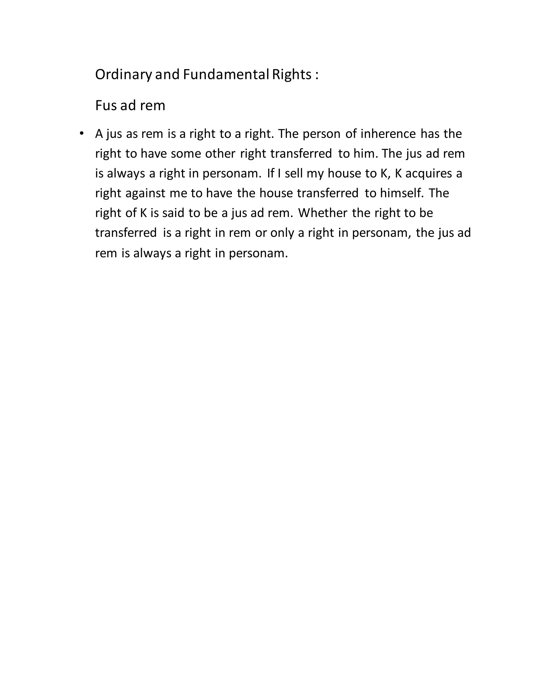 The classification of legal rights | DOCX