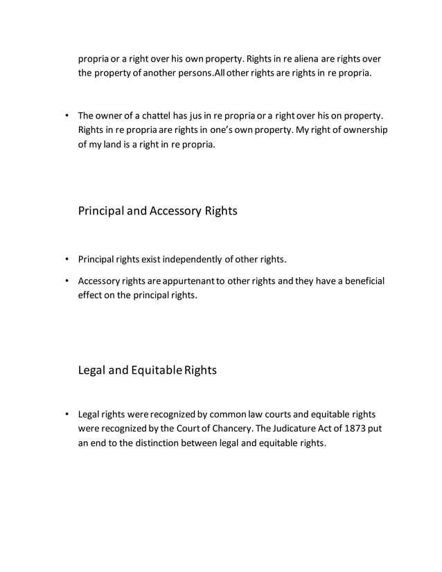 The classification of legal rights | DOCX | Law