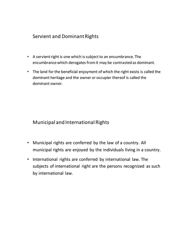 The classification of legal rights | PDF