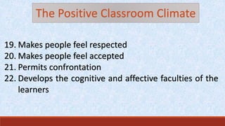 The classroom climate | PPTX