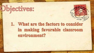 The classroom climate | PPTX