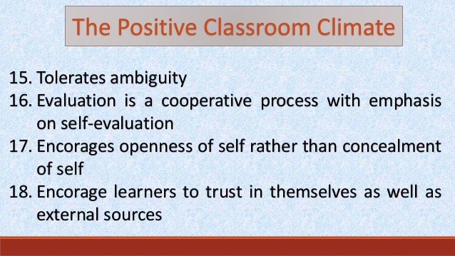 The classroom climate