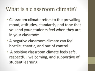 The classroom climate | PPTX
