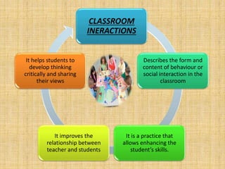 The classroom interactions | PPTX