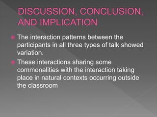 The classroom interactions | PPTX | Education