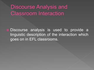 The classroom interactions | PPTX | Education