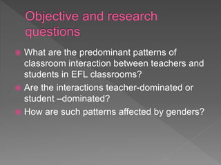 The classroom interactions | PPTX | Education