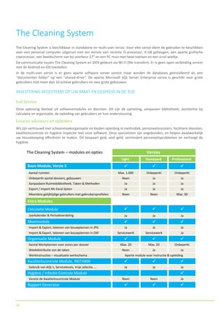 THE CLEANING SYSTEM, Brochure NL | PDF