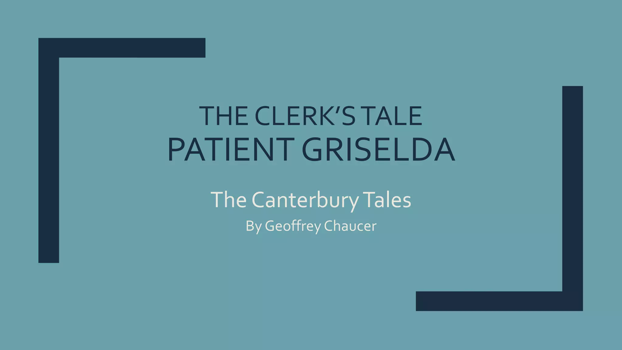 The Clerk´s tale | PPTX