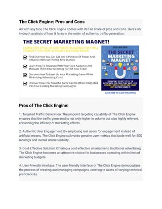 The Click Engine Review: Unlocking Authentic Buyer Traffic in 2023 | PDF