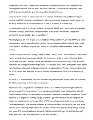 The climate change and weather weapons assignment 2003 | DOC ...