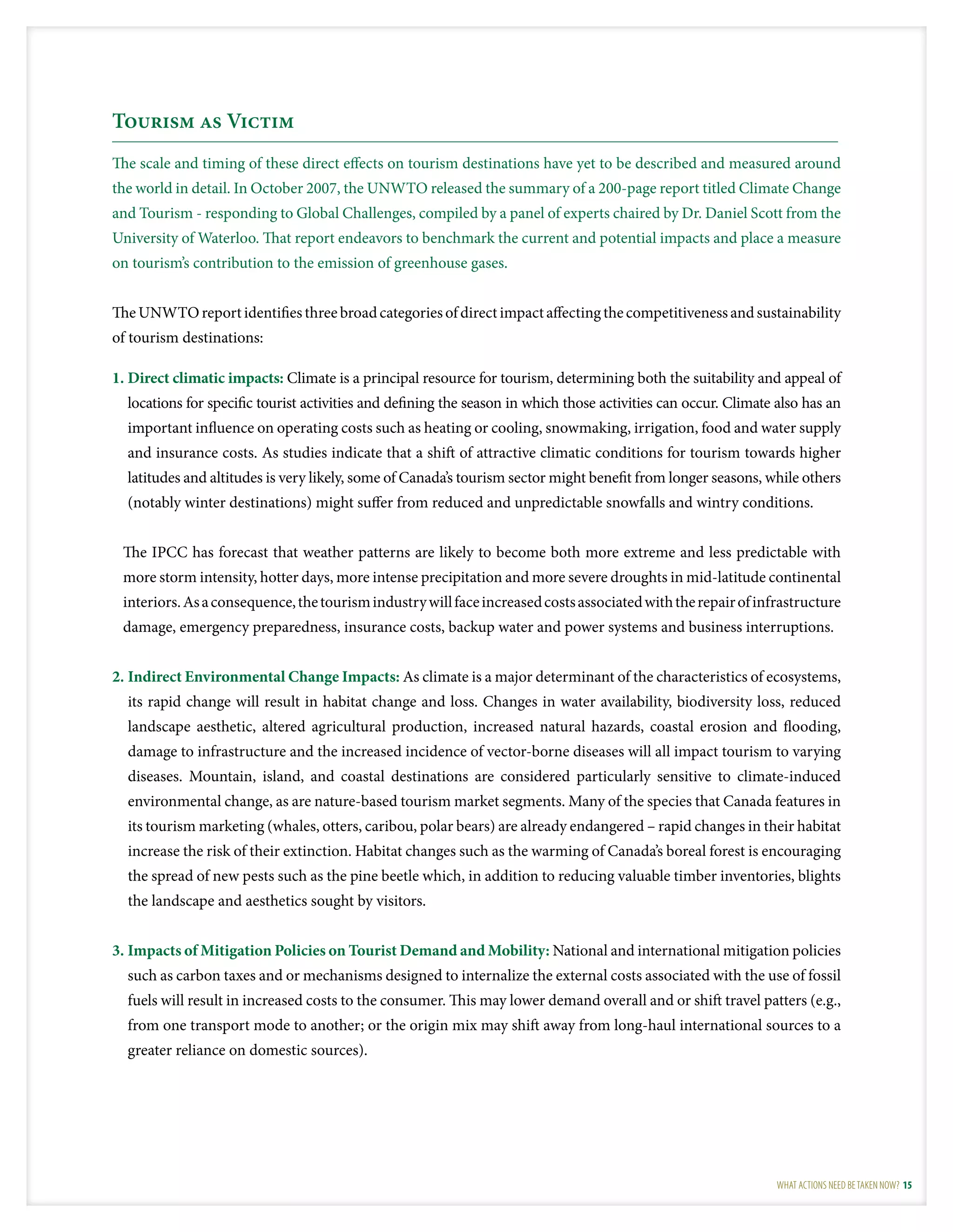 The Climate Change Challenge: Implications for Tourism | PDF | Travel