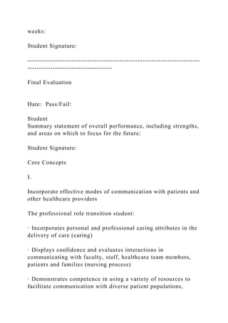 The Clinical Evaluation Tool (CET) lists five core concepts with b.docx