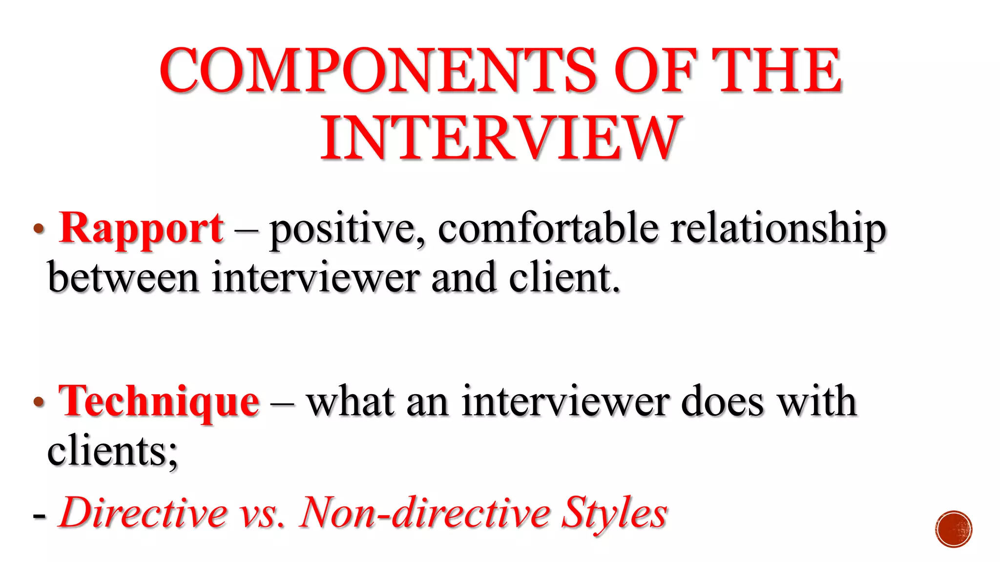 The Clinical Interview | PPTX