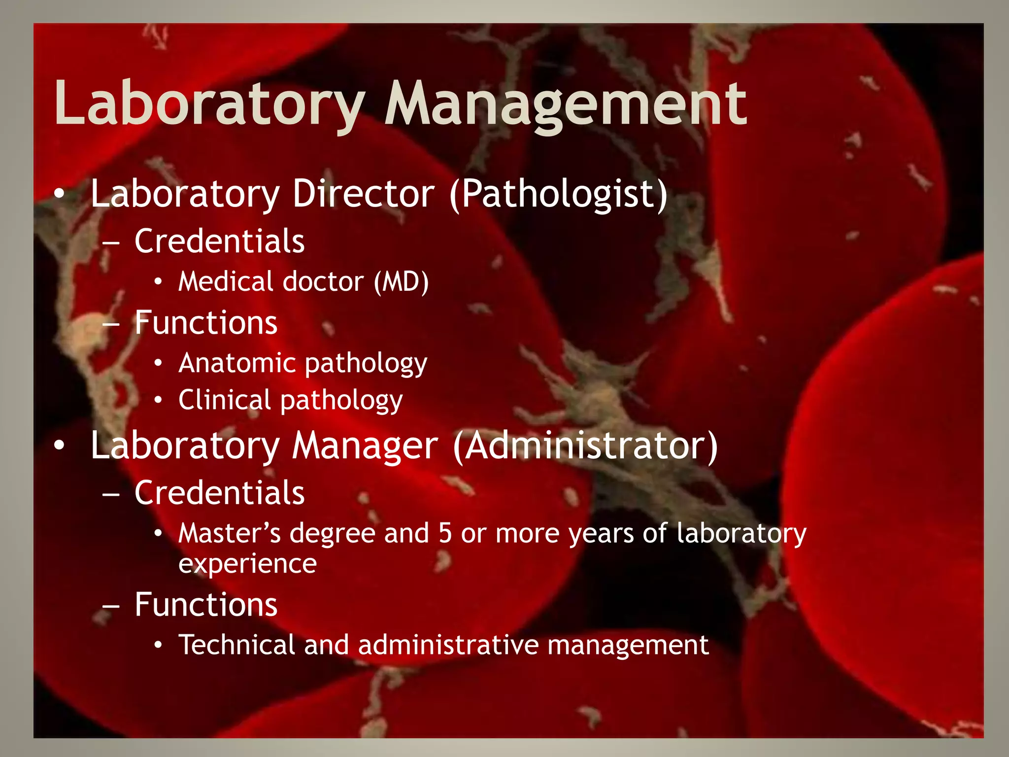 The clinical laboratory | PPTX