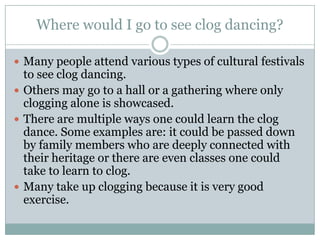 The clog dance | PPT