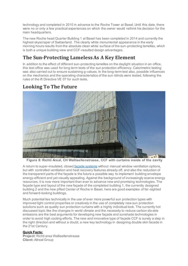 The Advanced Facade Technology – CCF | PDF