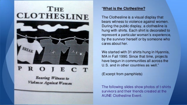 The clothesline project by Amanda Bevill