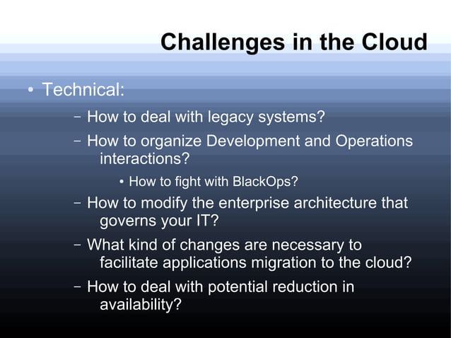 The Cloud: CIO\'s Perspective | ODP