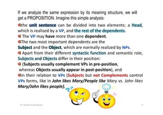 The class of verb & verb phrases, presentation 7 | PDF