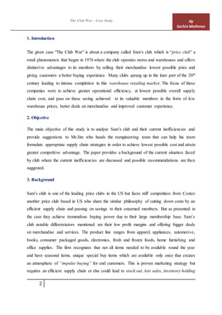 The Club War Case Study Report by Sachin mathews | PDF