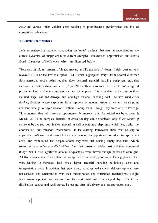 The Club War Case Study Report by Sachin mathews | PDF