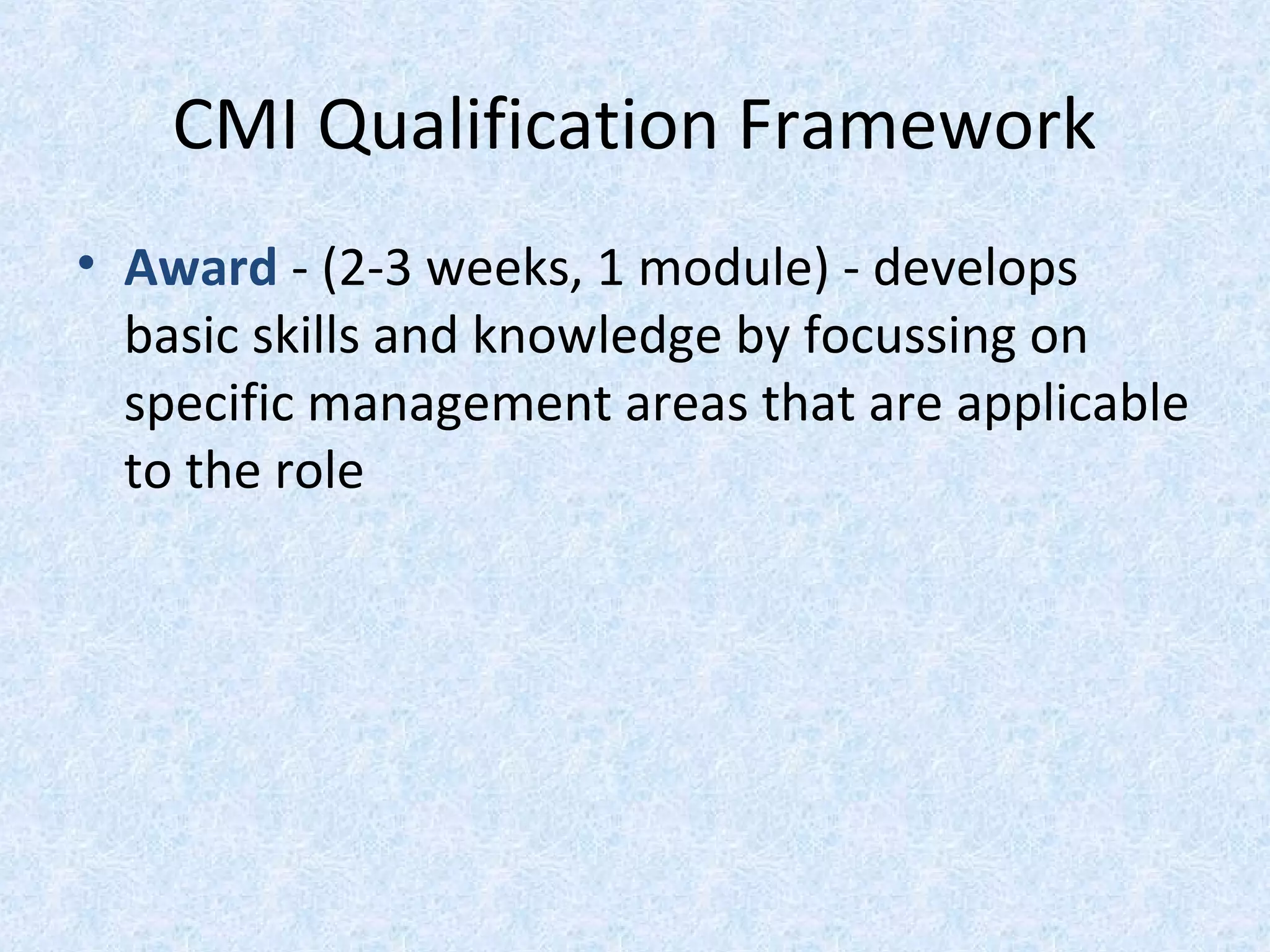 The cmi and management and leadership qualifications tony evans | PPT