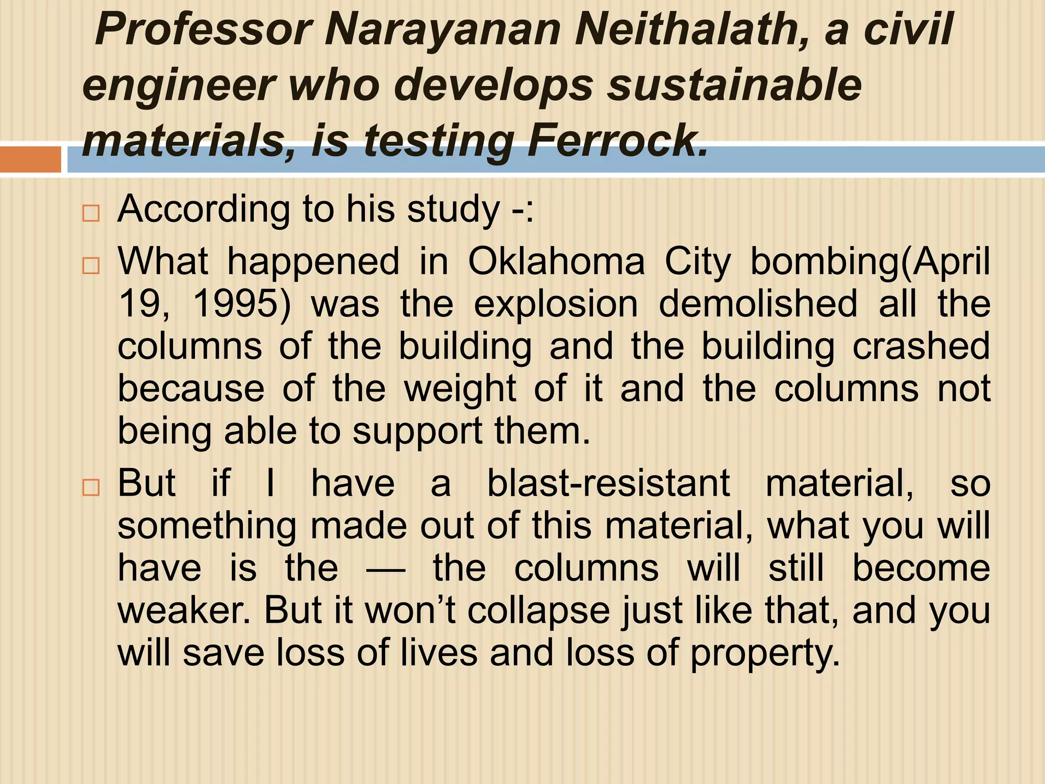 ferrock cement | PPTX