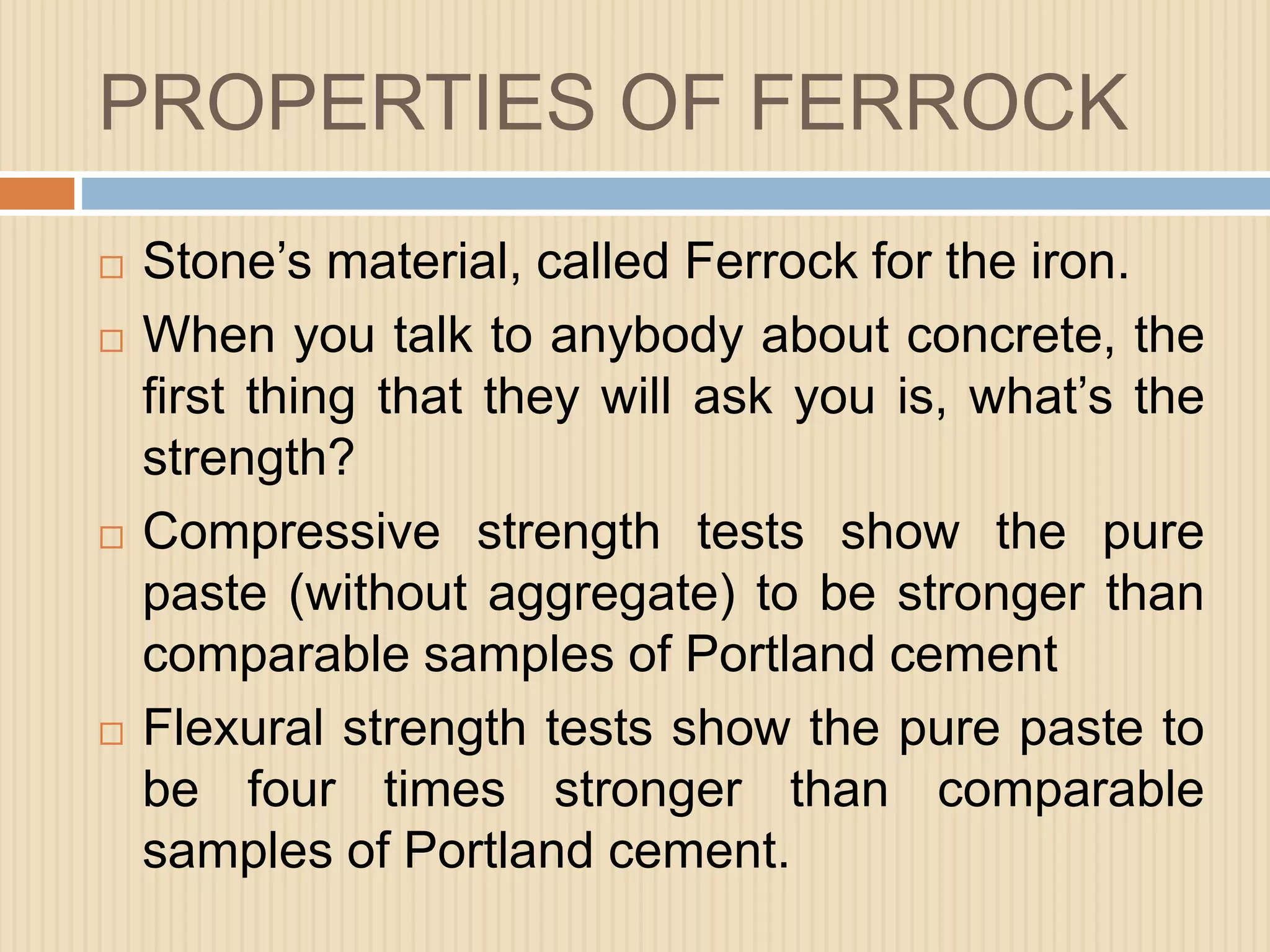 ferrock cement | PPT