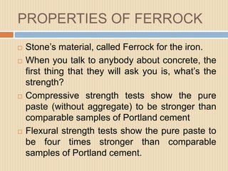 ferrock cement | PPTX