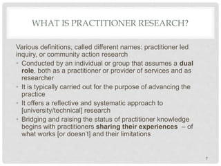 The coach as a practitioner researcher | PPT