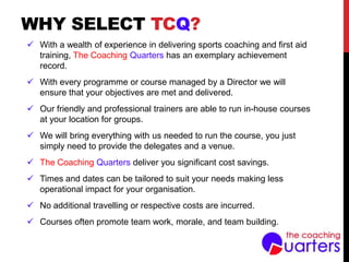 The coaching quarters introduction | PPSX | Vocational Training | Careers