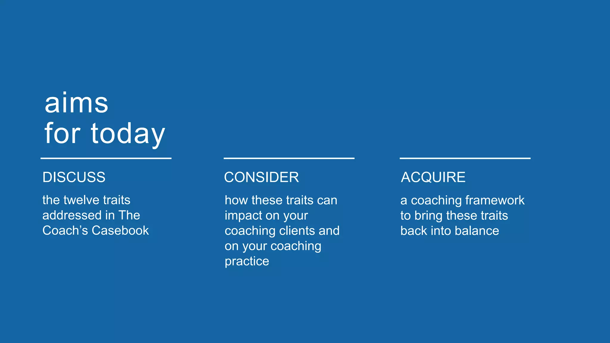 The Coach's Casebook: Mastering the Twelve Traits that Trap Us | PDF