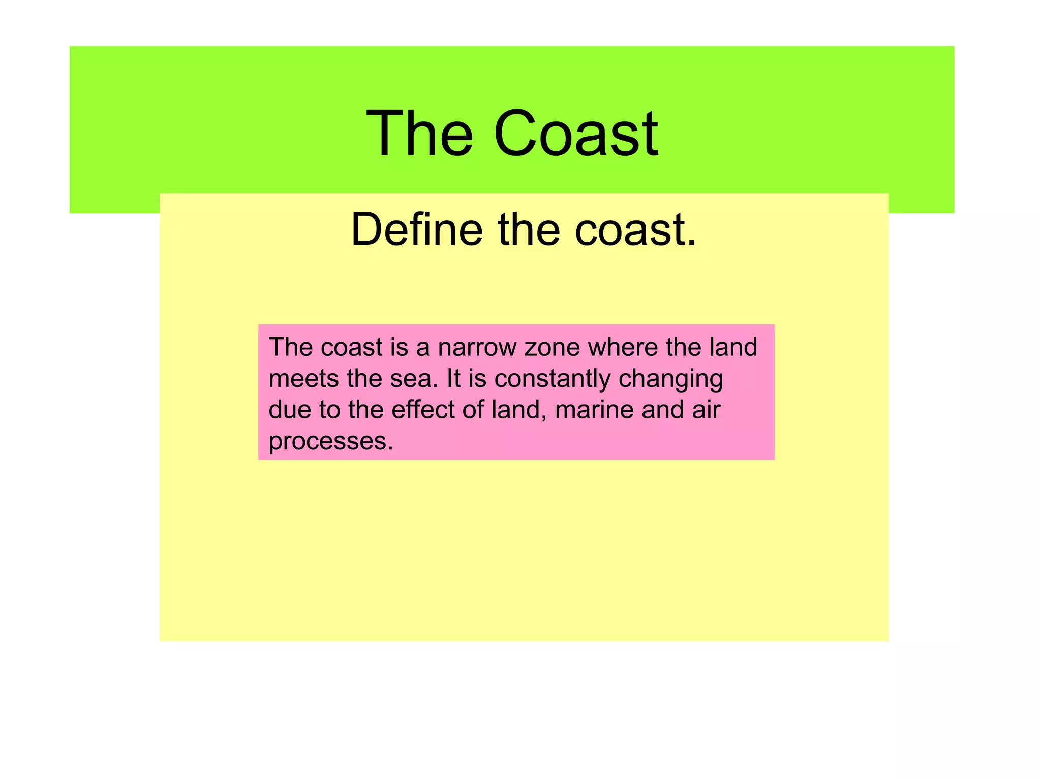 The coast lesson 1 waves and tides | PPT