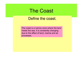 The coast lesson 1 waves and tides | PPT