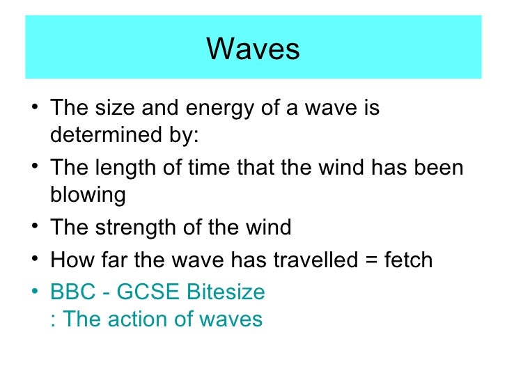 The coast lesson 1 waves and tides