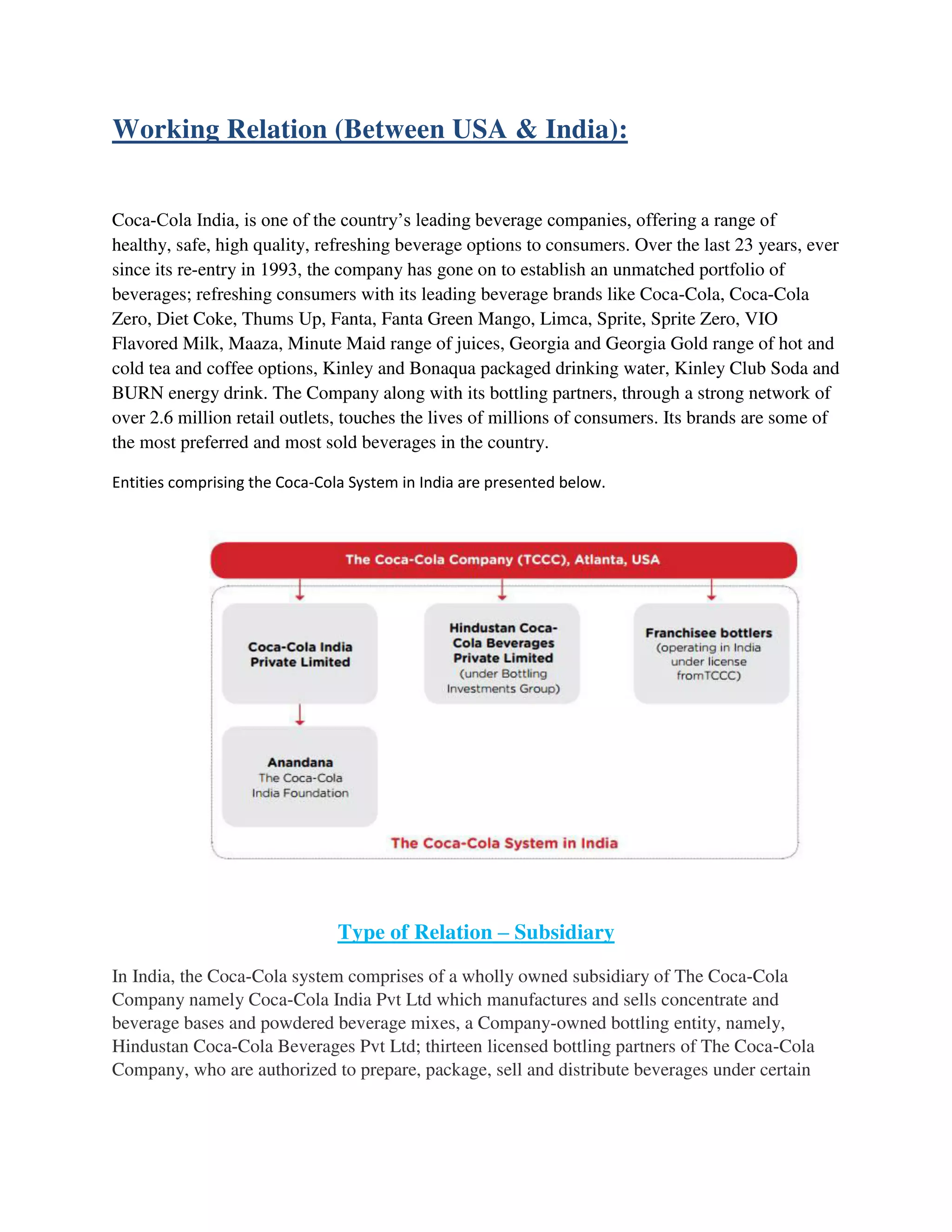 The Coca Cola company | PDF