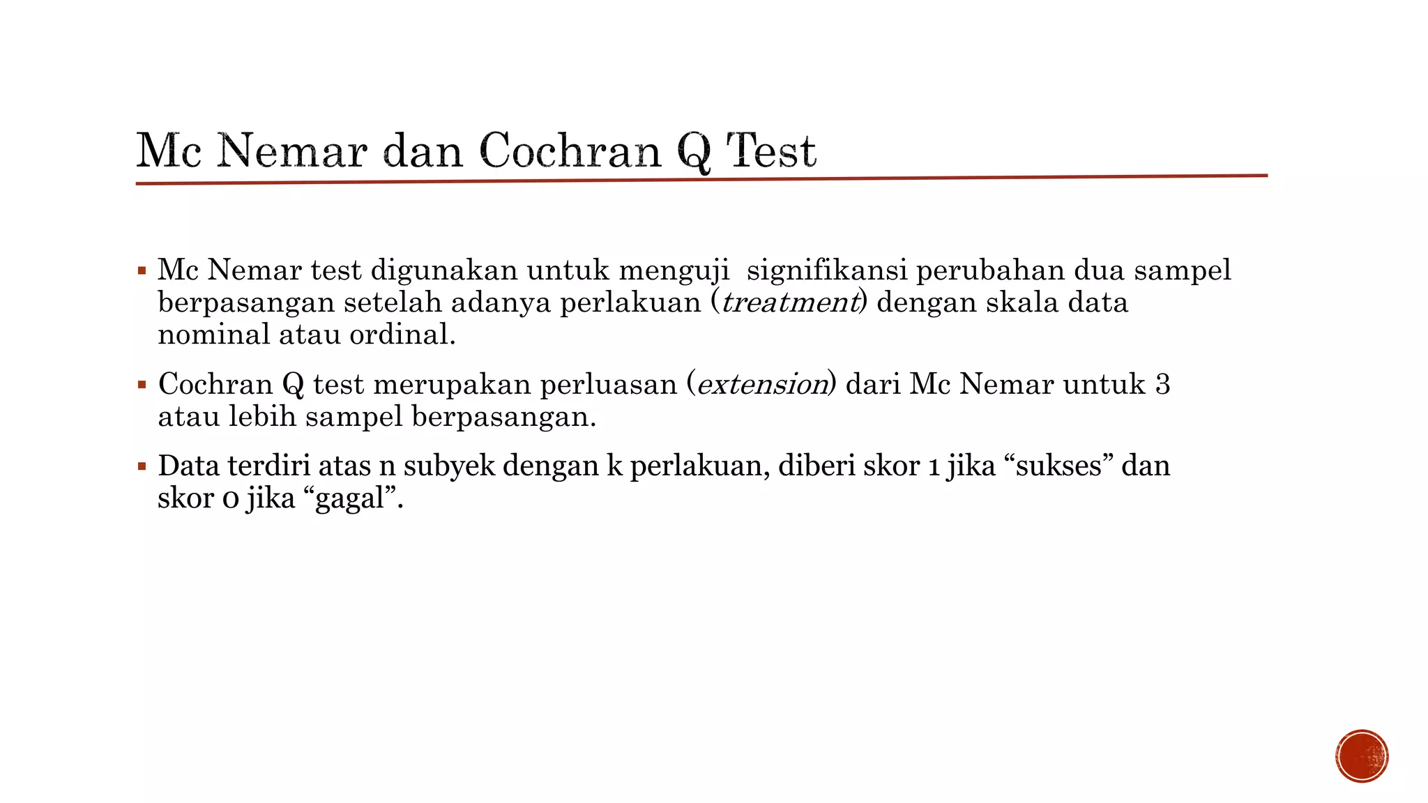 The cochran q test | PPTX
