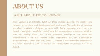 The Cocktail Lounge bar in London | PPTX