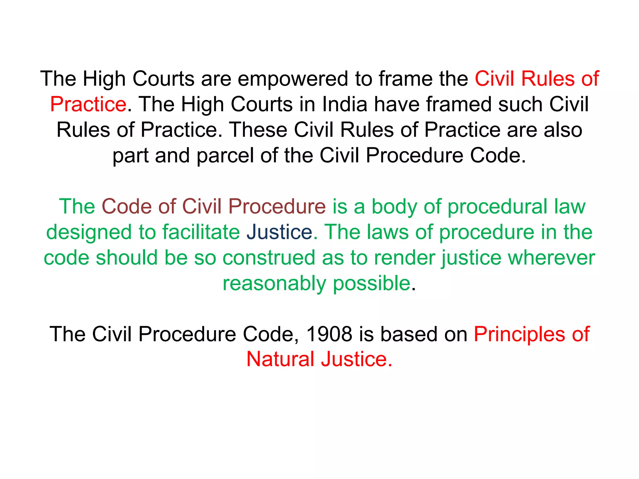 The Code of Civil Procedure, 1908 | PPTX
