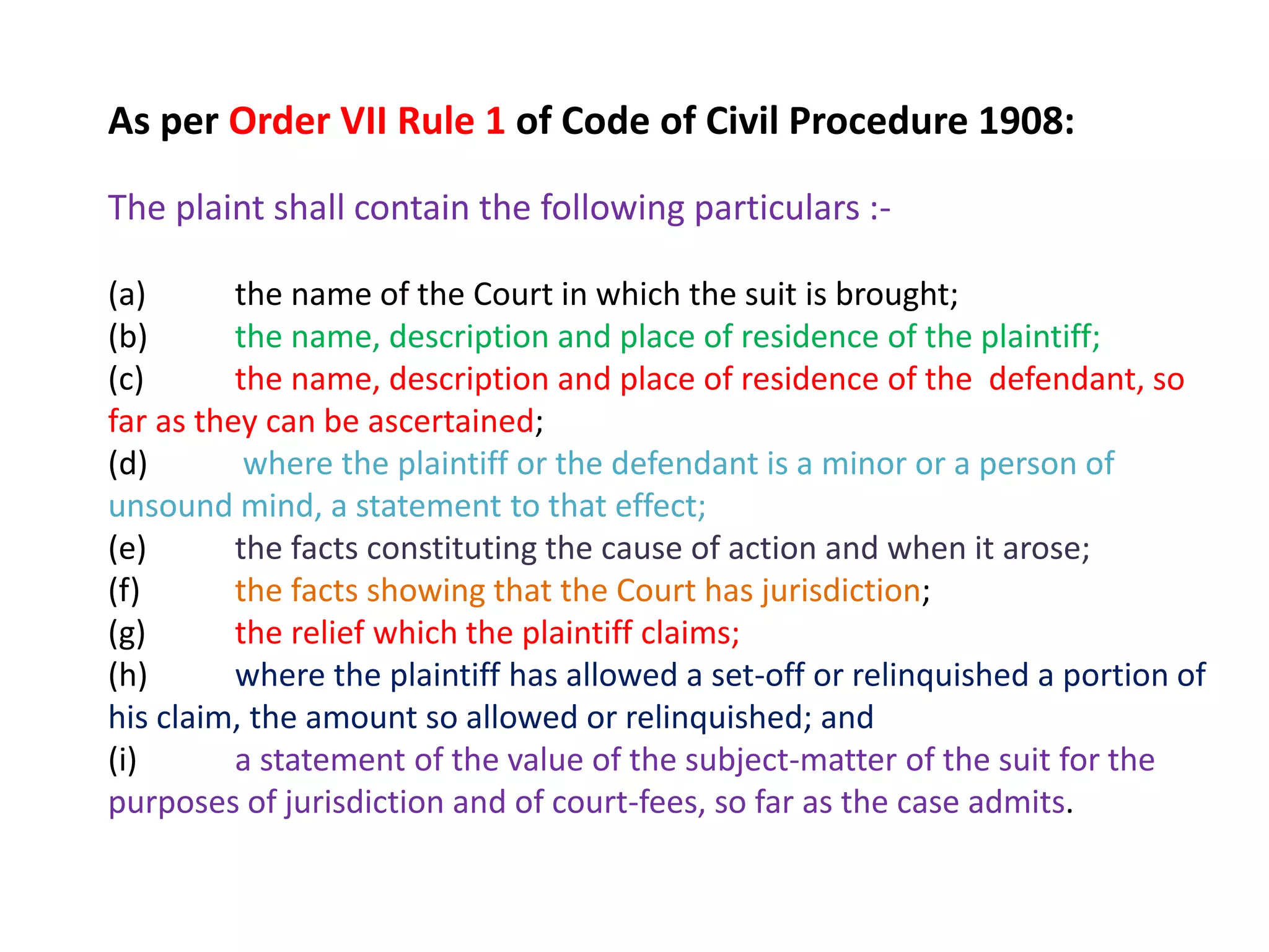 The Code of Civil Procedure, 1908 | PPTX