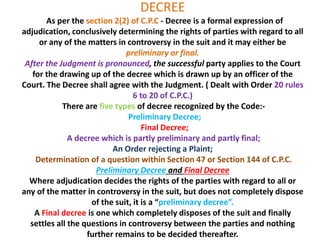 The Code of Civil Procedure, 1908 | PPTX