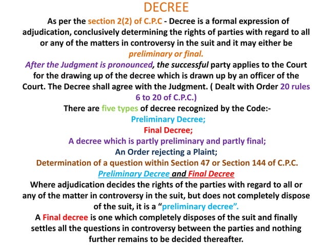 The Code of Civil Procedure, 1908 | PPTX | Law