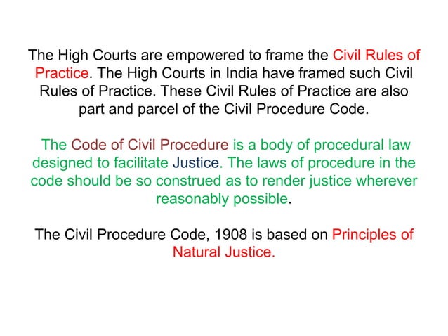 The Code of Civil Procedure, 1908 | PPTX | Law